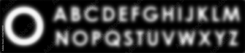 Alphabet blur design fonts. Typography font uppercase . and vector ...