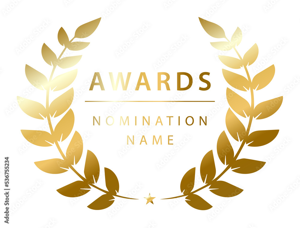 Award wreath PNG image. Stock Illustration | Adobe Stock
