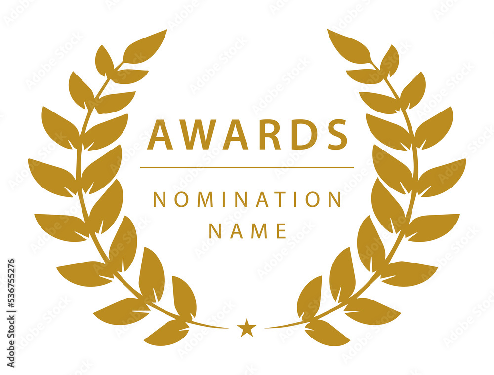 Award wreath PNG image. Stock Illustration | Adobe Stock