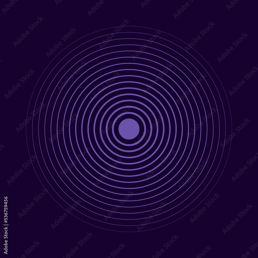 An abstract element depicting a radial pulsation, a source of pain, or ...