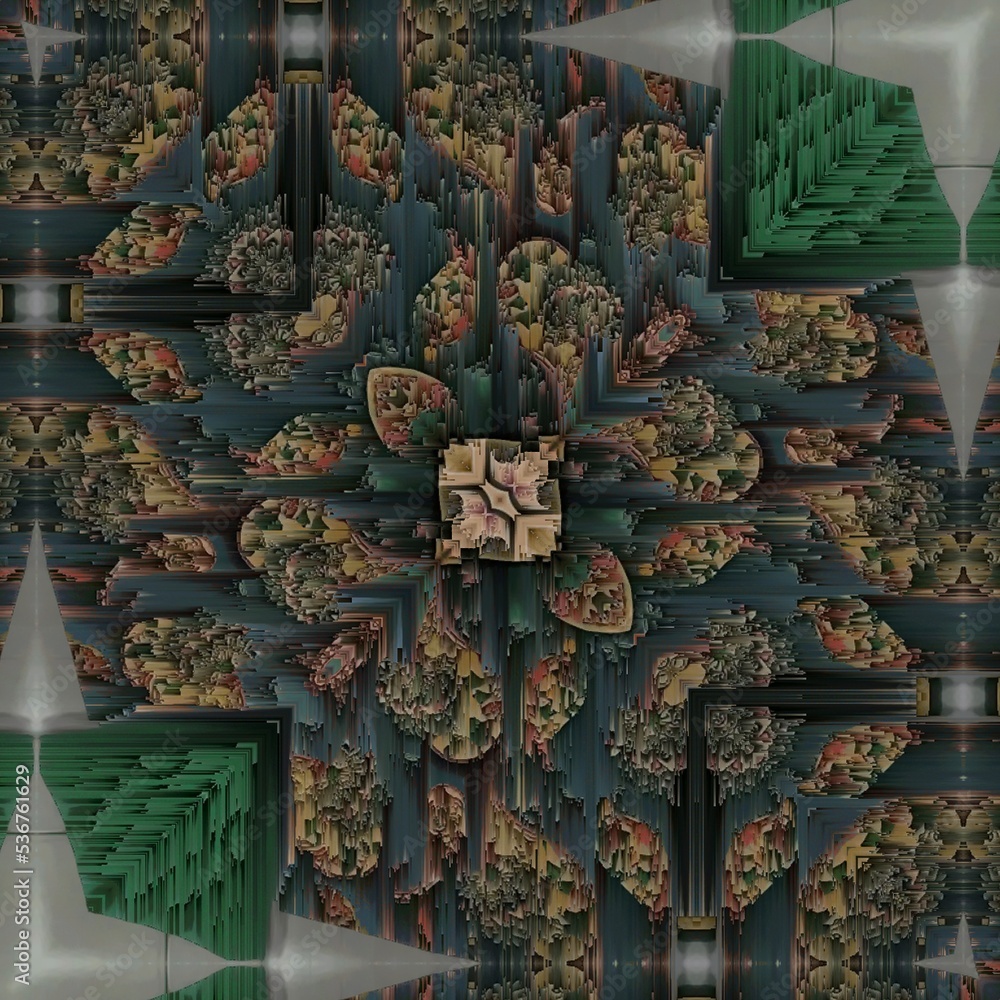 Mystical pattern design for the background. 3d illustration art for ...