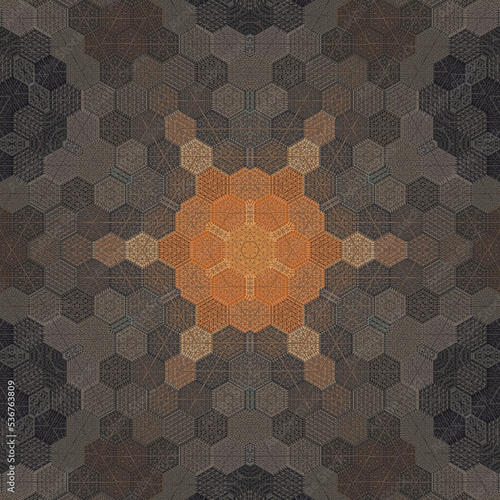 Mystical pattern design for the background. 3d illustration art for ...