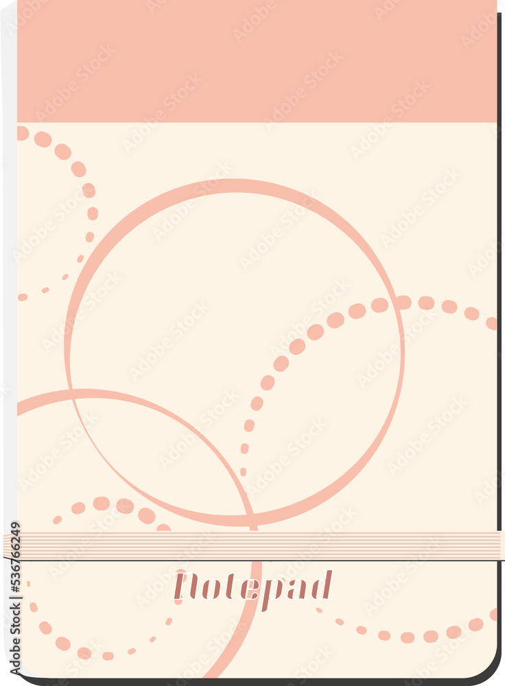 Notepad in light pink color and stick for writing daily tasks and ...