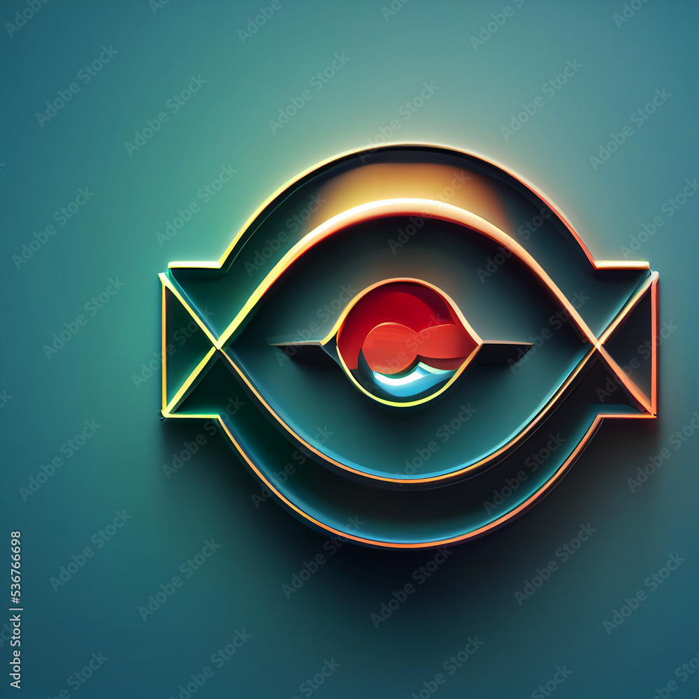 3D Logo Design Concept Art Background Illustration Stock Illustration ...