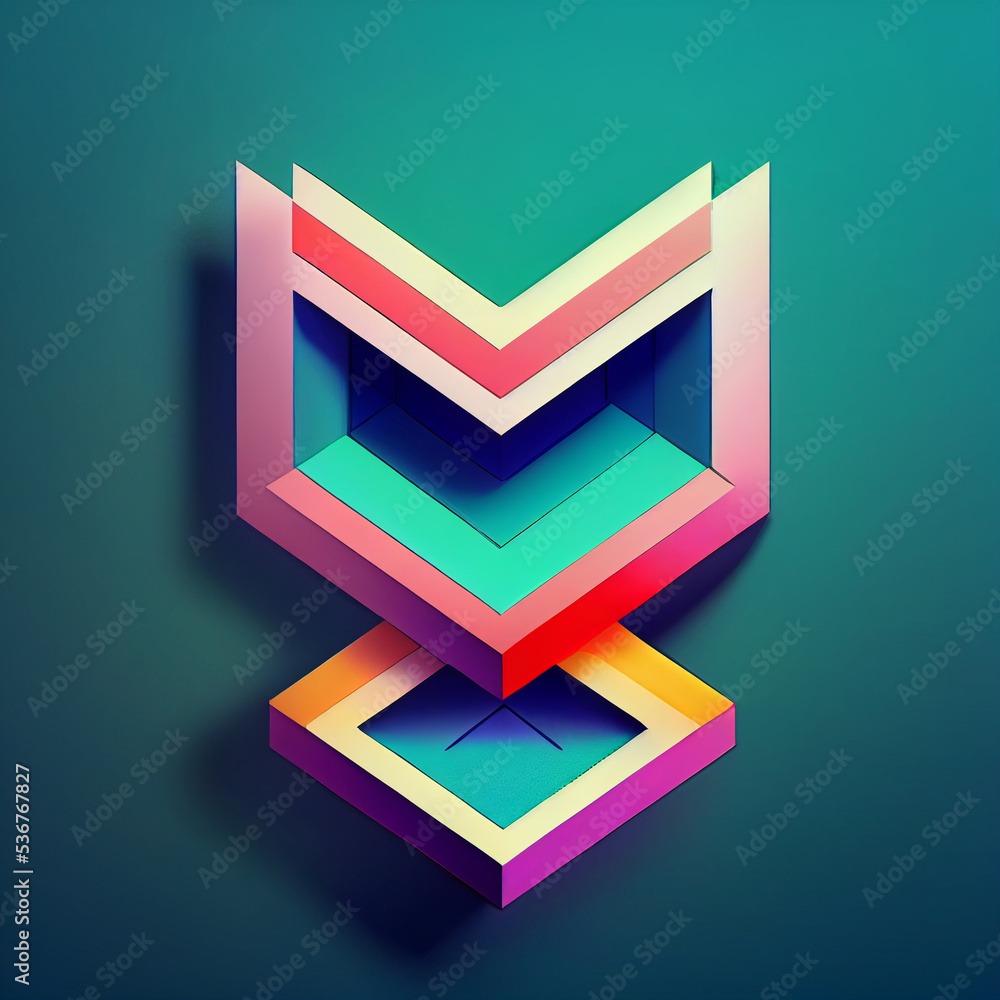 3D Logo Design Concept Art Background Illustration Stock Illustration ...