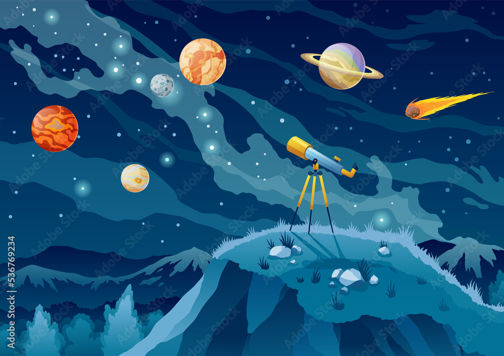 Telescope for space exploration, science discovery and astronomy ...