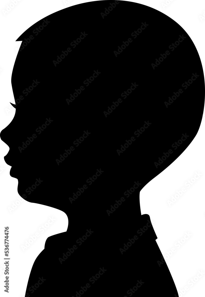 boy head side view silhouette Stock Vector | Adobe Stock