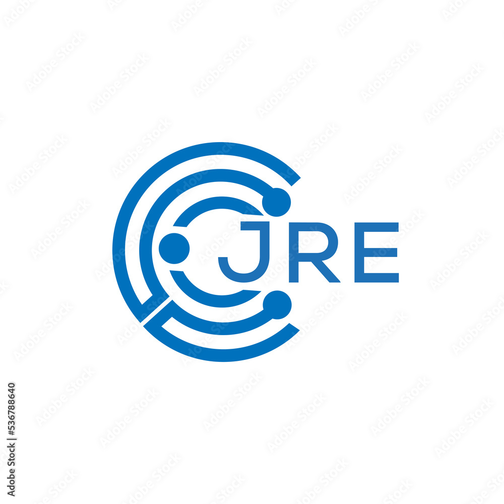 JRE letter logo. JRE Monogram logo design for entrepreneur and business ...