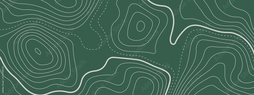 Soft green and white wavy abstract topographic map contour, lines ...