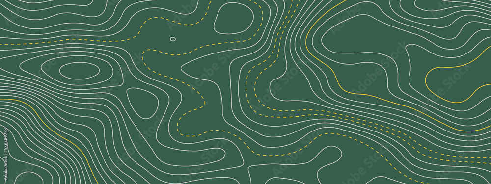 Soft green and white wavy abstract topographic map contour, lines ...