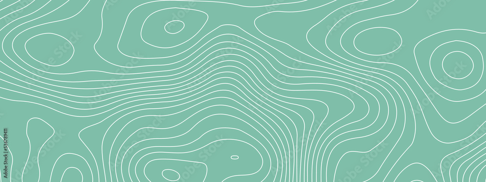 Soft green and white wavy abstract topographic map contour, lines ...