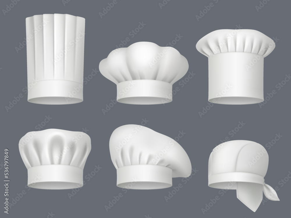 Chef professional clothes. Bandanas and hats for chef decent vector ...