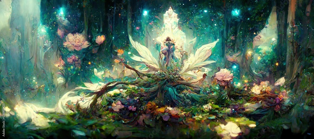 spirit of the forest. otherworld landscape. fantasy. concept art ...