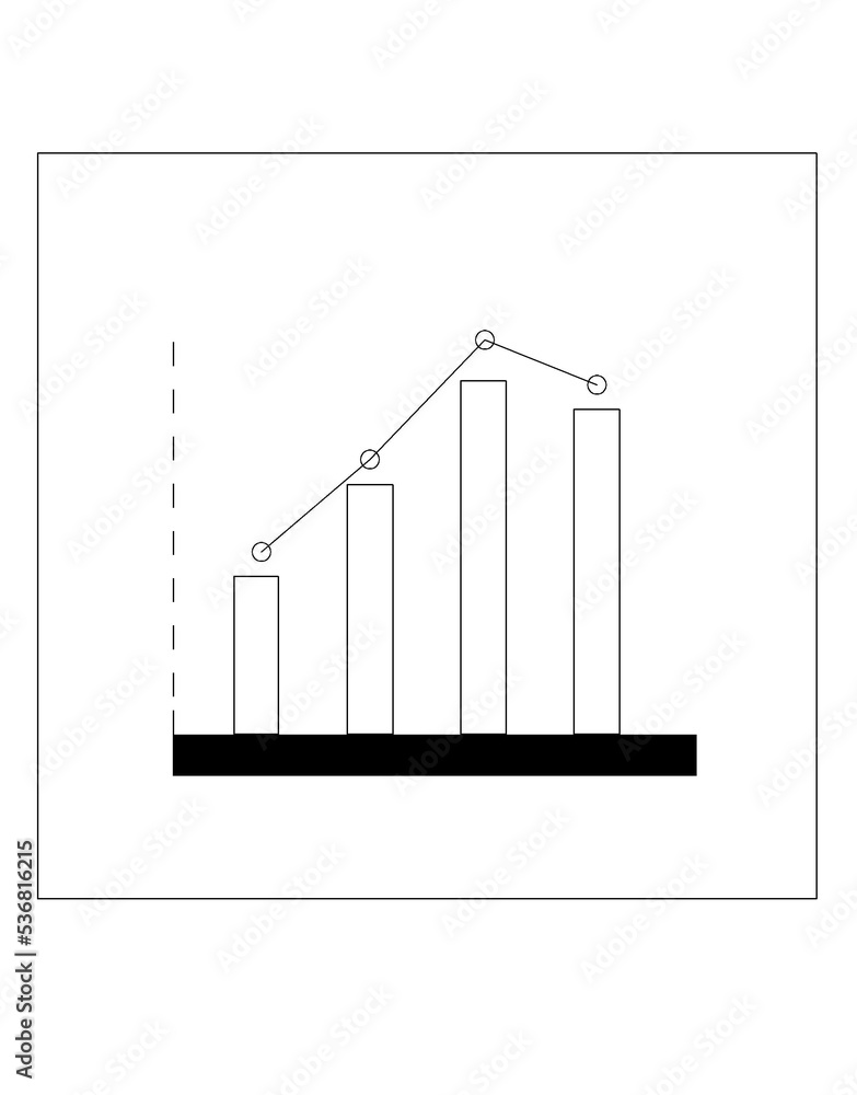 Statistics icons mono symbols. Black and white stock charts. Diagram ...