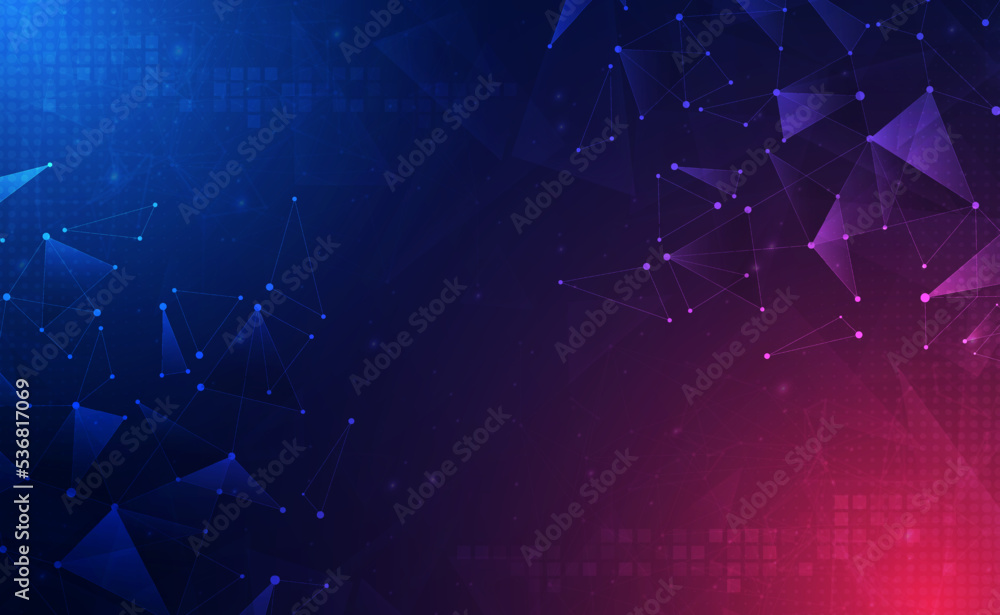 Digital Technology Circuits Blue Red Gradient Background Ai Big Data Iot Cyber Cloud Security