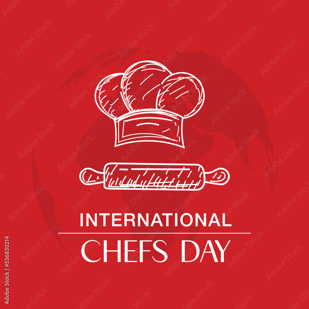 International Chefs Day October 20, Template for background, banner ...