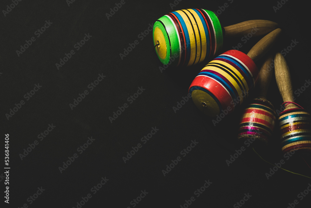 Balero Traditional Mexican wooden handcraft toy , Cup and ball Stock ...