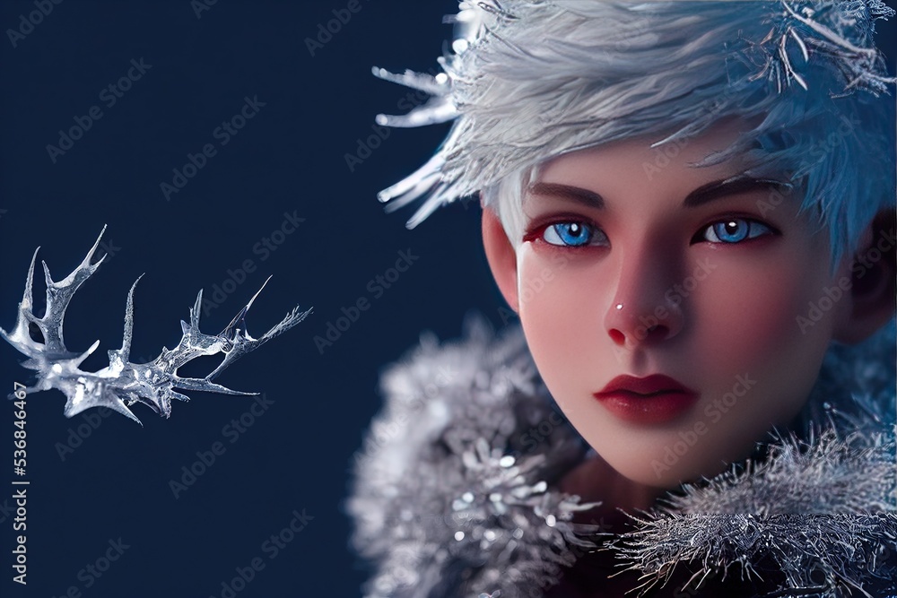 3D rendered computer generated image of Jack Frost, who brings cold ...