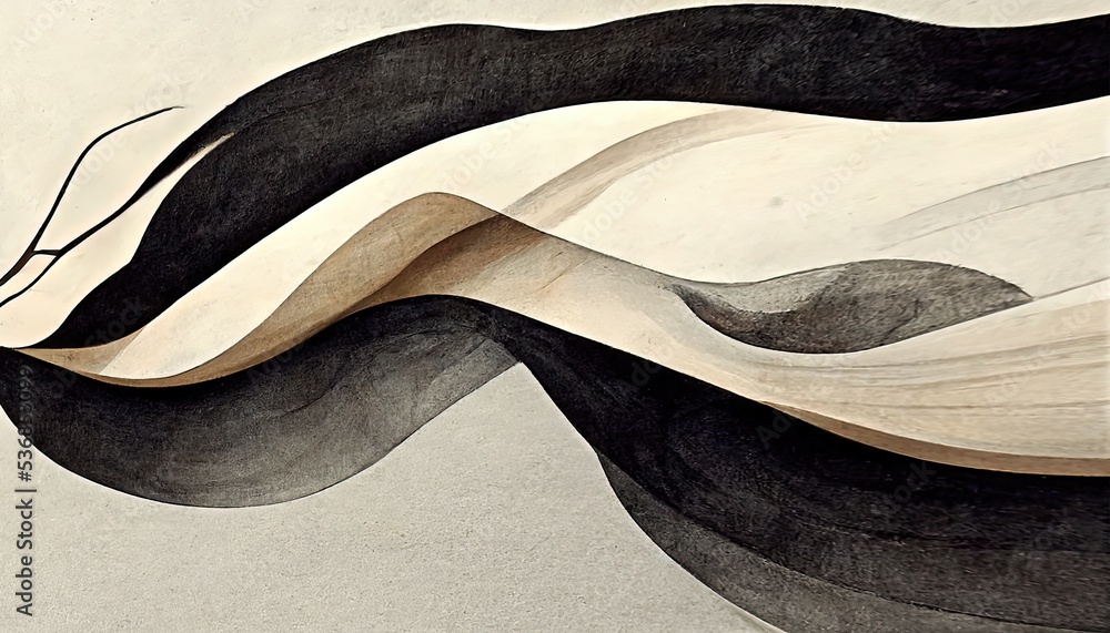 Modern, elegant, abstract, curtain-like, wave-like design elements ...