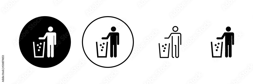 Trash icon vector. trash can icon. delete sign and symbol. Stock Vector ...