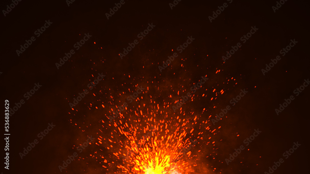 Fire Particle sparks Background. Particle background animation ...