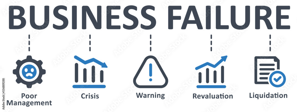 Business Failure icon - vector illustration . Business, Failure, poor ...