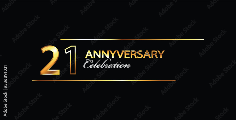 21st anniversary celebration. 21 year anniversary celebration. Golden ...