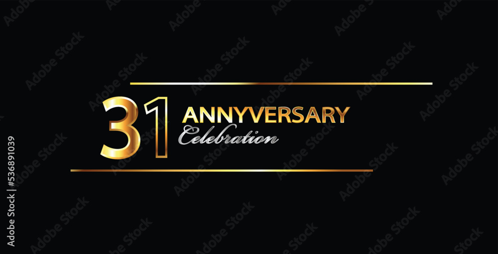 31st anniversary celebration. 31 year anniversary celebration. Golden ...