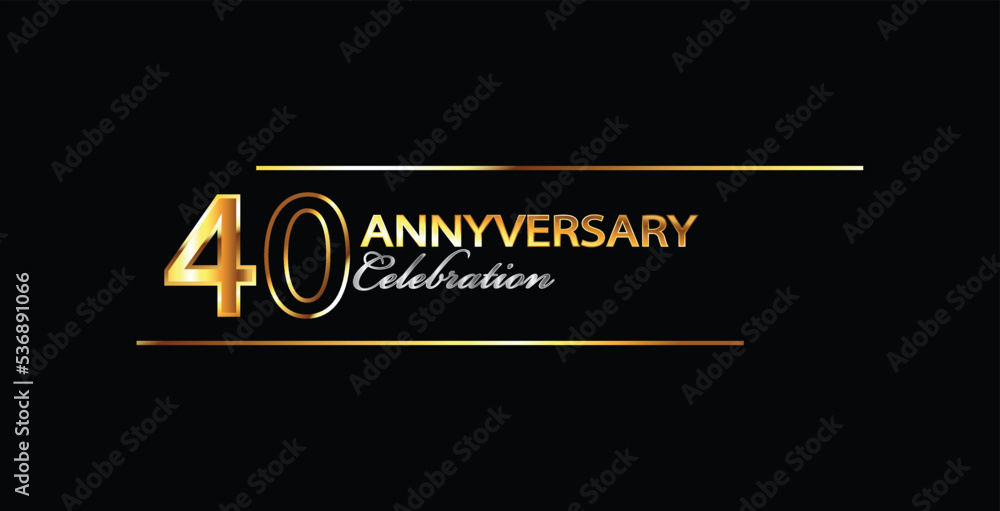 40th anniversary celebration. 40 year anniversary celebration. Golden ...