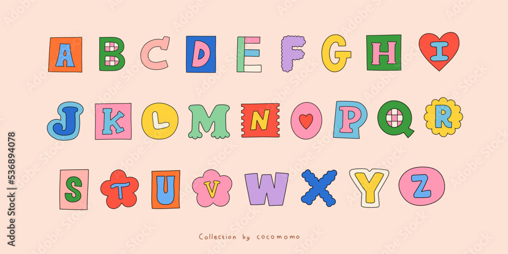 Ransom Note Letter Cut Out Alphabet Stock Vector | Adobe Stock