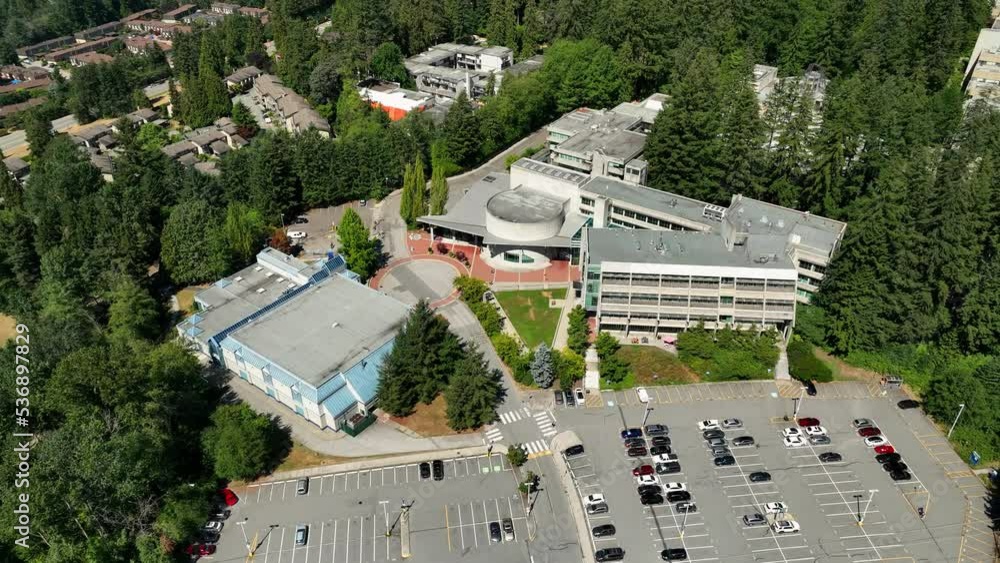Capilano University (CapU) And Cars On Parking Lot on A Sunny Day In ...