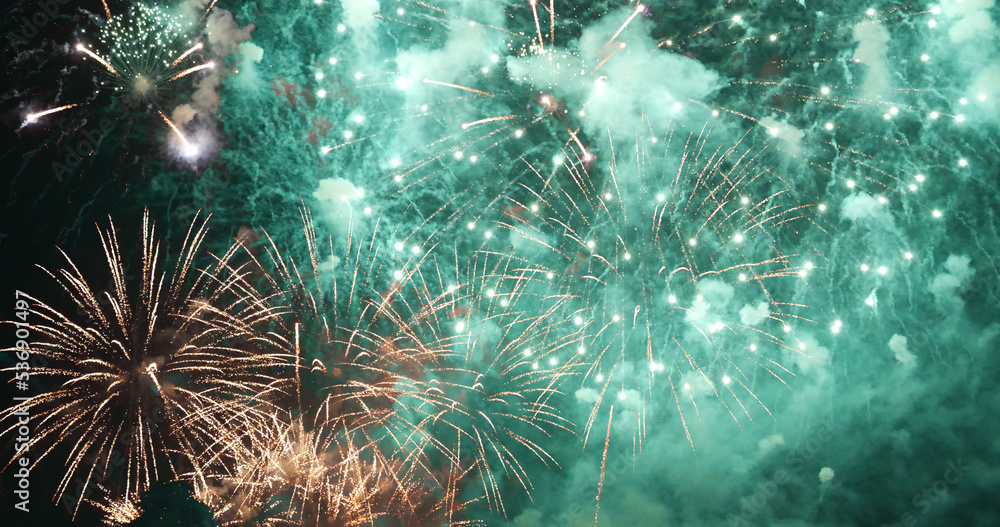 Green Firework celebrate anniversary happy new year 2023, 4th of july ...