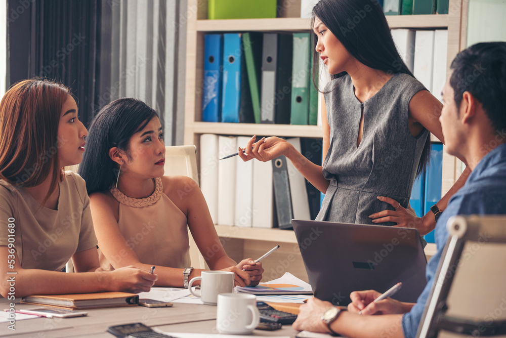 Diverse company collaboration meeting brainstorming business workplace ...