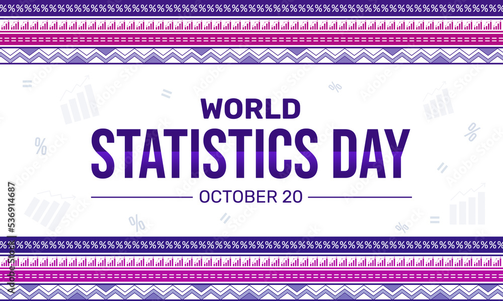 World Statistics Day Wallpaper with percentage signs and graphs in the ...
