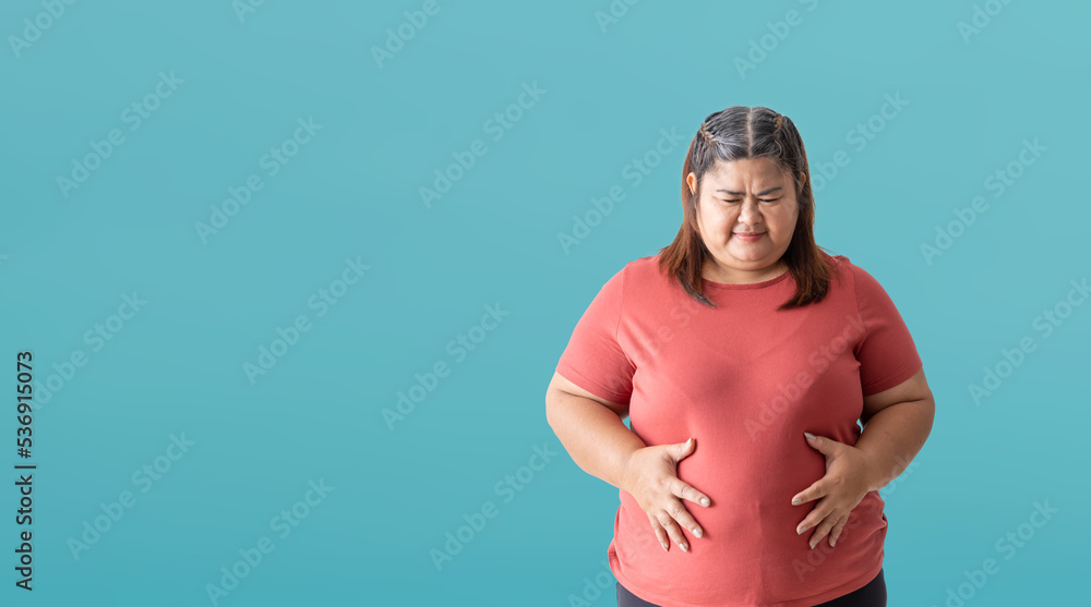 Asian Fat Woman Fat Girl Chubby Overweight Unhappy Measuring Her