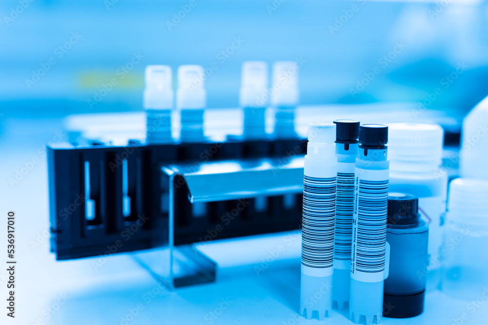 Reagent tubes and bottes for laboratory analysis automate machine ...