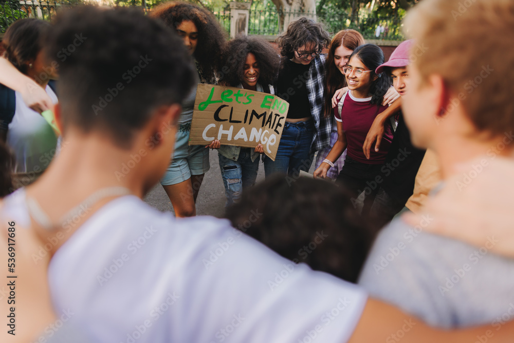 Generation Z demonstrating against climate change Stock Photo | Adobe Stock