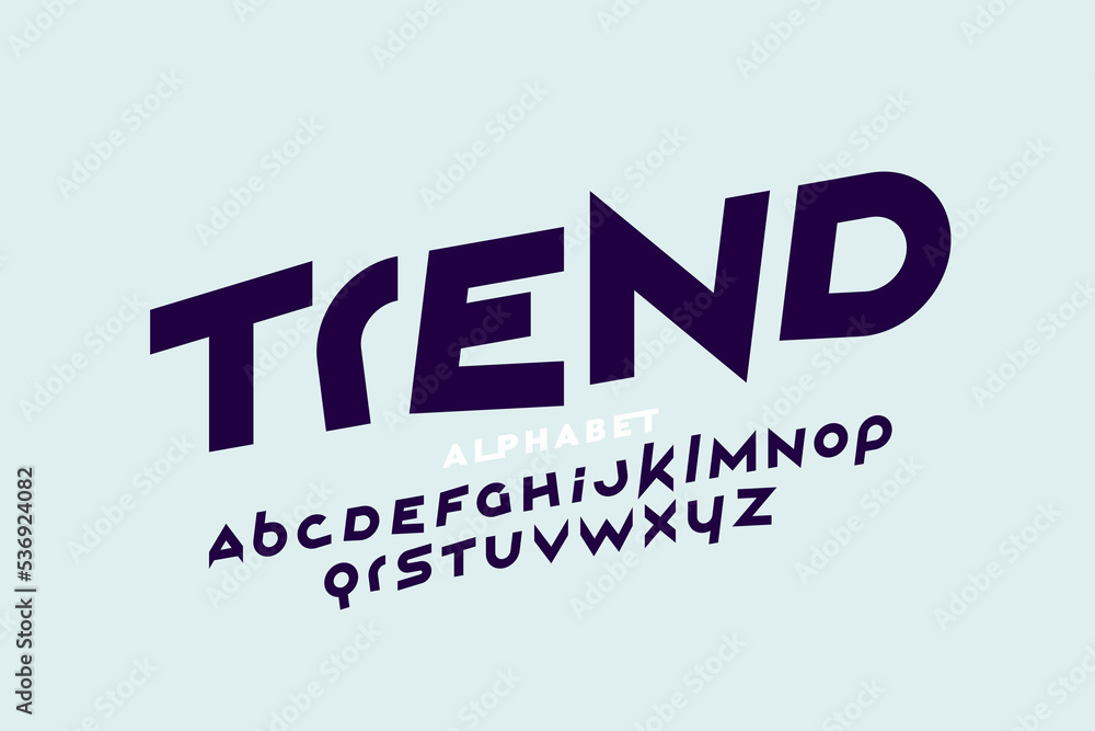 Modern font design alphabet letters, vector illustration Stock Vector ...