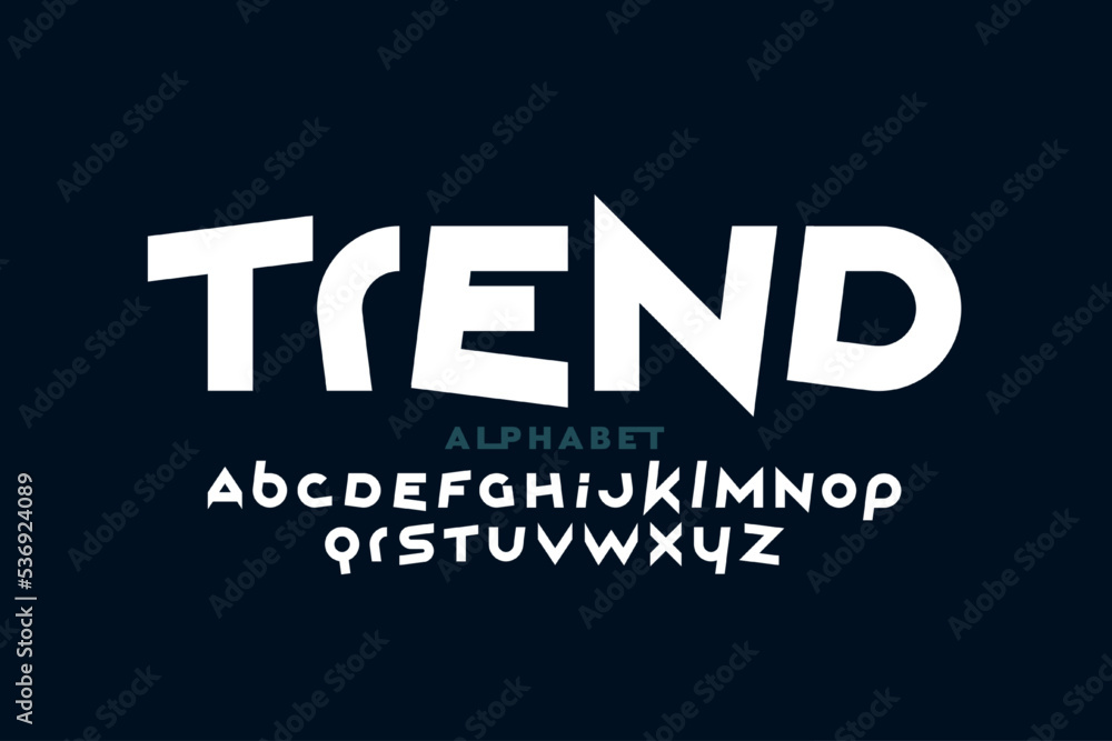 Modern font design alphabet letters, vector illustration Stock Vector ...
