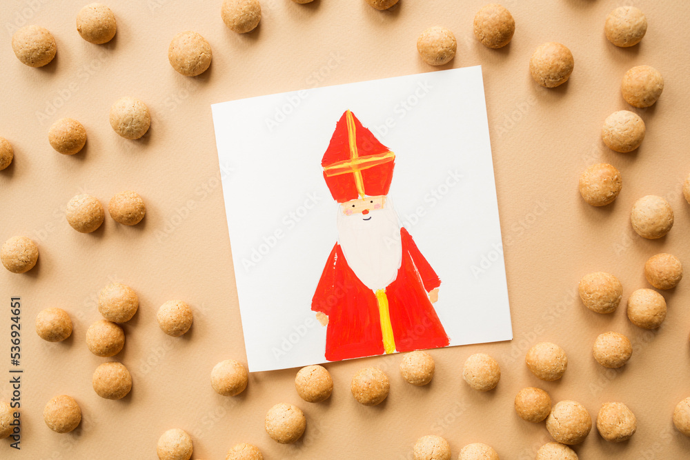 children's drawing - card for day of saint nicholas for traditional ...