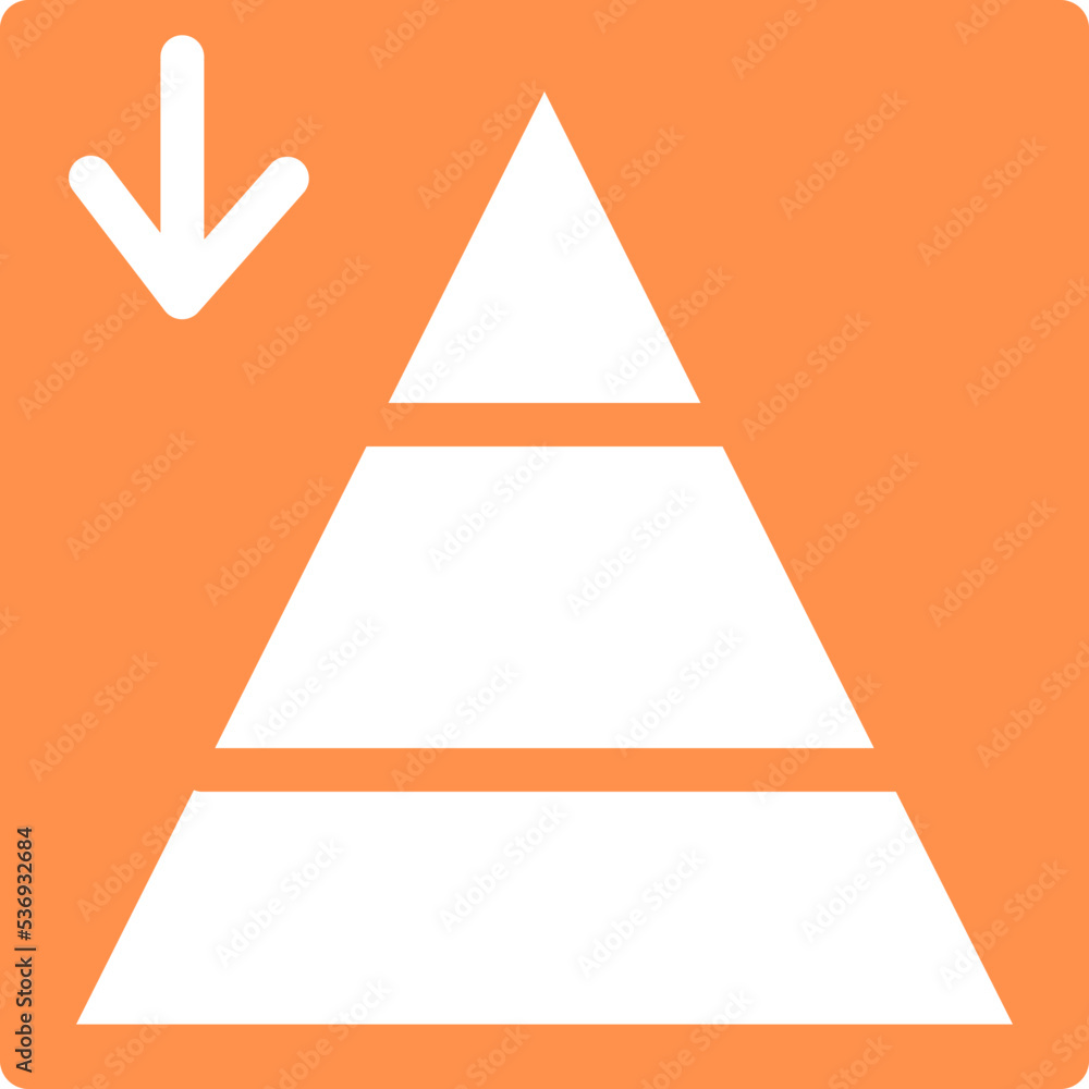 pyramid triangle hierarchy structure management icon Stock Vector ...