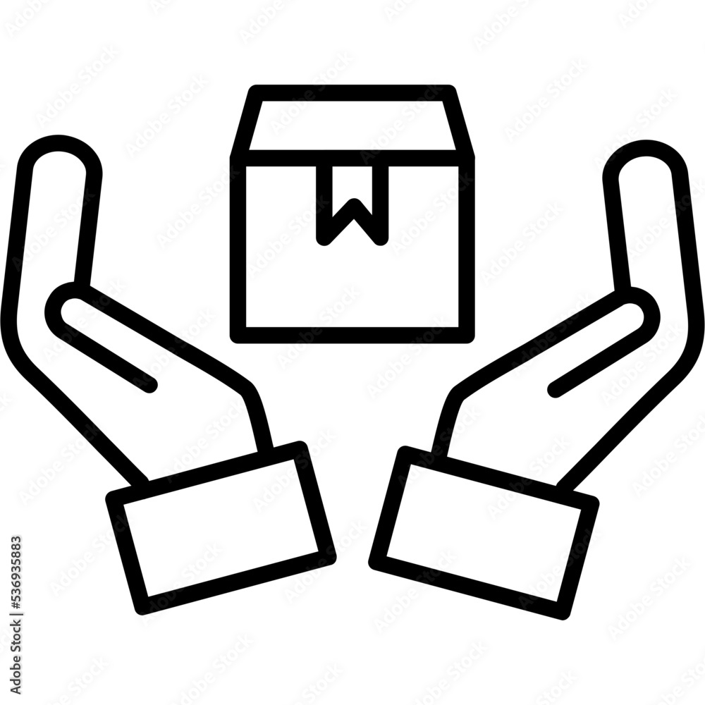 Handle With Care Icon Stock Vector | Adobe Stock