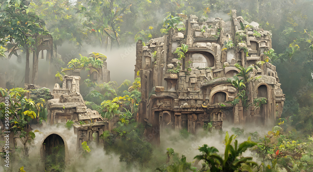 Artistic concept painting of a beautiful fantasy temple, background ...