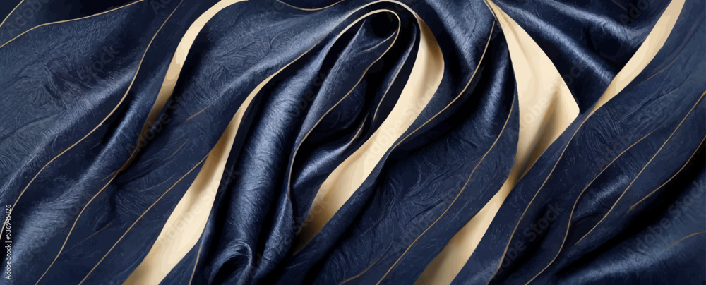 navy blue elegant abstract background, silk satin, banner Stock Vector ...