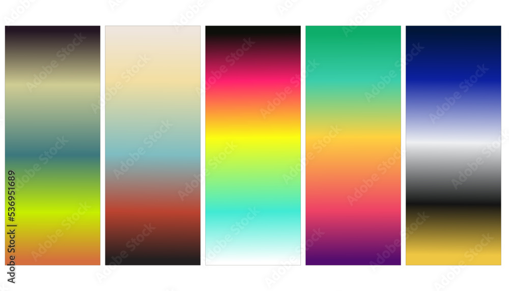 Collection of colorful smooth gradient background for graphic design ...