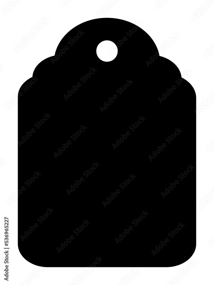 Black filled gift card, price tag. Isolated png illustration ...