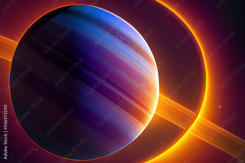 High resolution 3D images with planets and star of the solar system AI ...