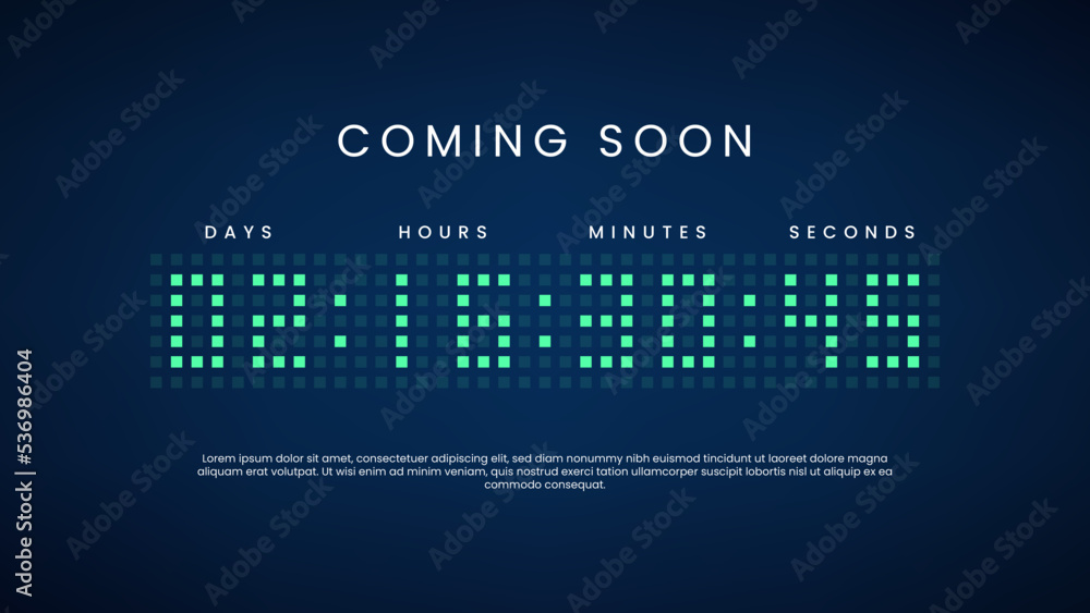 Countdown timer digital clock illustration Stock Vector | Adobe Stock