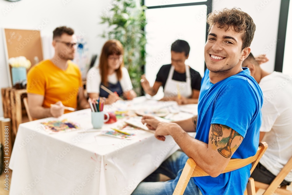 Group of people drawing at art studio. Stock Photo | Adobe Stock
