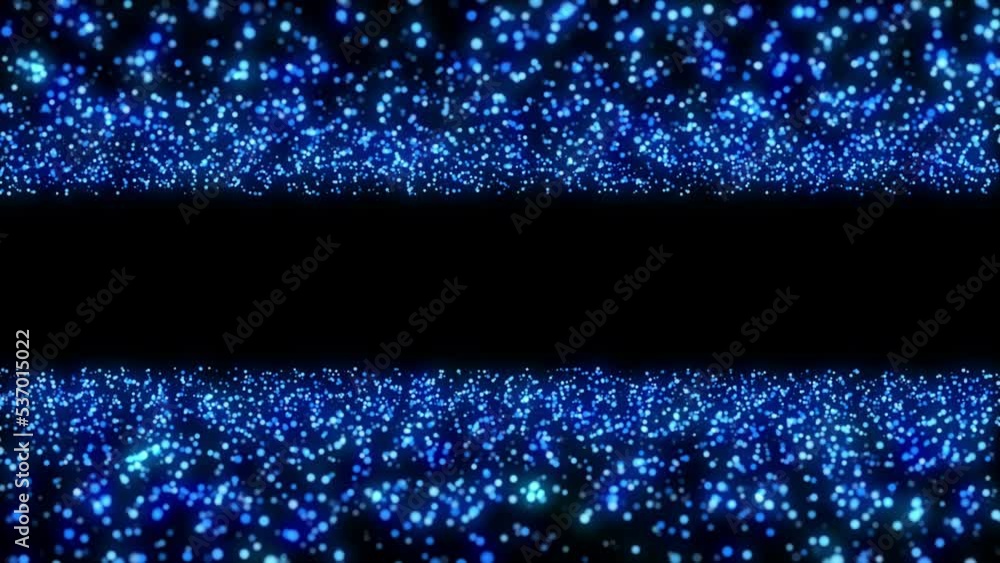 4K Bokeh lights. Glowing particles. Floating defocused light particle. Isolated on black ...